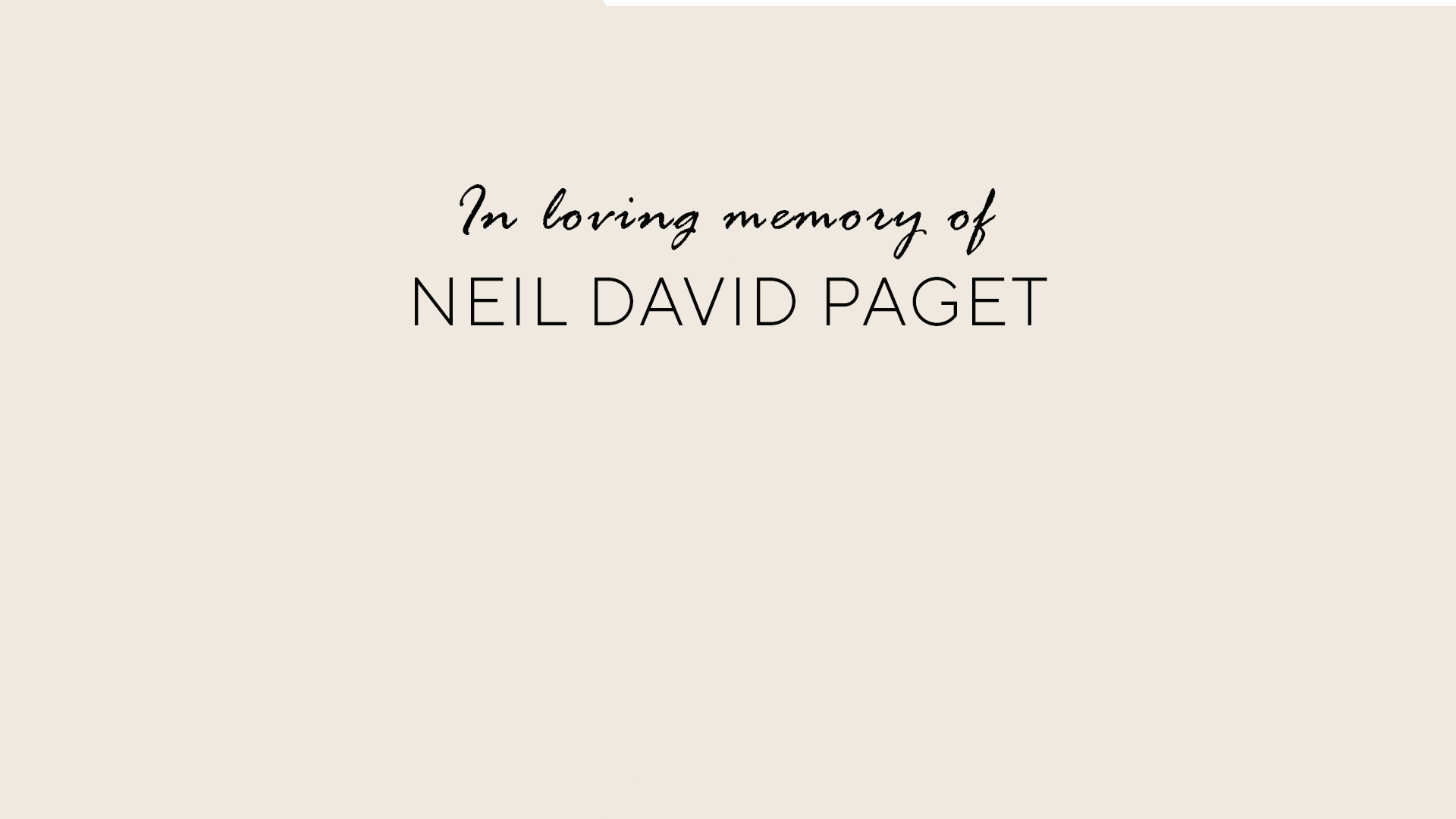 Funeral Service for Neil David Paget - PipeWolf Media